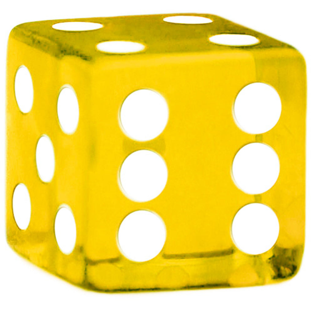 100 Yellow Dice - 16 mm – Poker Chip Lounge