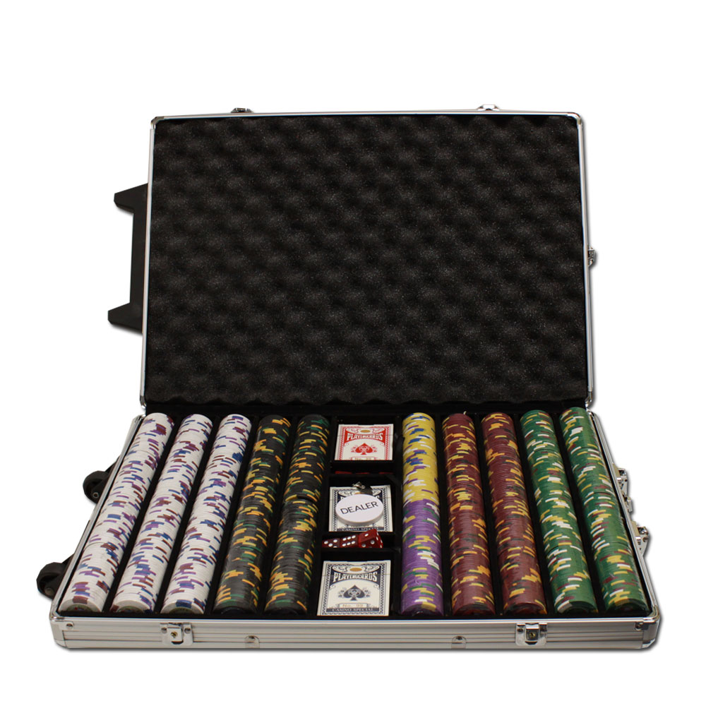 King's Casino 14 Gram Clay Poker Chips in Rolling Aluminum Case - 1000 ...