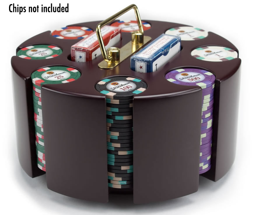 200 Capacity Wooden Poker Chip Carousel Case – Poker Chip Lounge