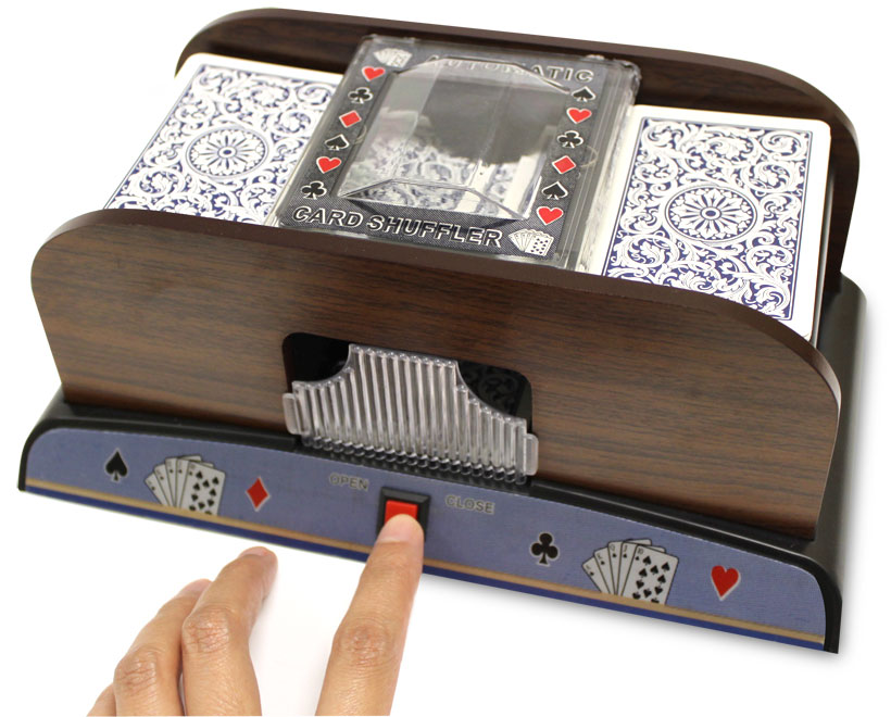2 Deck Wooden Deluxe Card Shuffler – Poker Chip Lounge