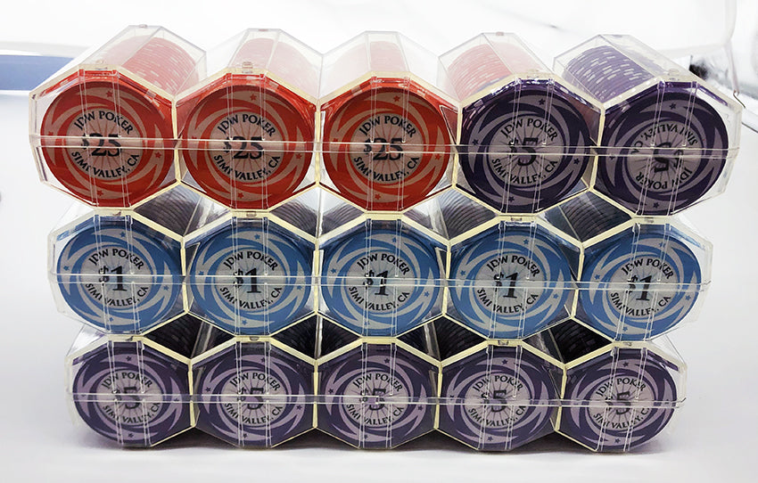 Acrylic Chip Tray With Lid For 43mm Size Poker Chips – Poker Chip Lounge