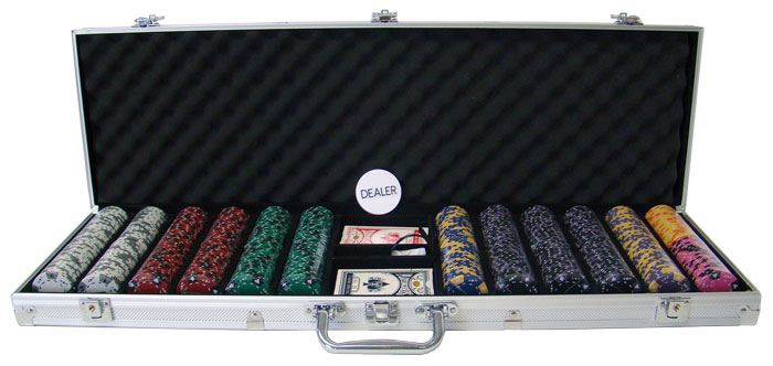 Ace King Suited 14 Gram Clay Poker Chips in Aluminum Case - 600 Ct ...