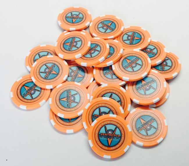 11.5 Gram Prestige Series All-In Custom Poker Chip Sample Pack - 7 chi ...