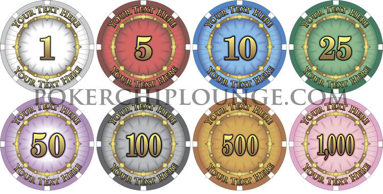 Sample Pack - Classics 10 Gram Ceramic Custom Poker Chips - 8 Chips ...
