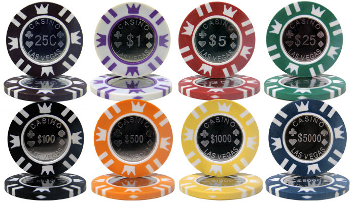 Coin Inlay 15 Gram Clay Poker Chip Sample Pack - 9 Chips – Poker Chip ...