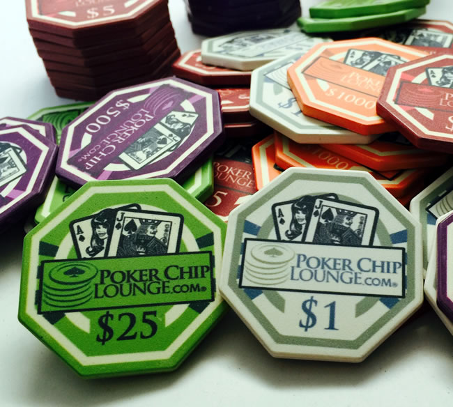 Octagon Shaped Custom Ceramic Poker Chips – Poker Chip Lounge
