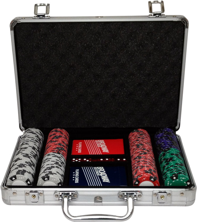 Personalized Custom Aluuminum Poker Chip Set - 200 14g Clay AK & Suit ...