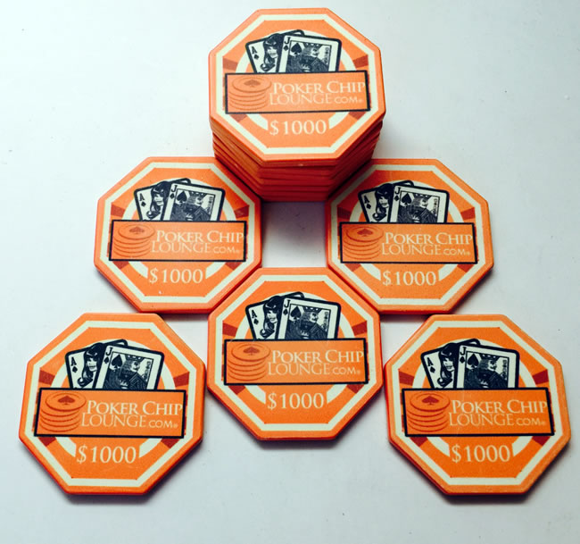 Octagon Shaped Custom Ceramic Poker Chips – Poker Chip Lounge