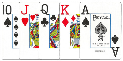 Bicycle Rider Back Red Blue Poker Size Jumbo Index - QTY 12 – Poker ...