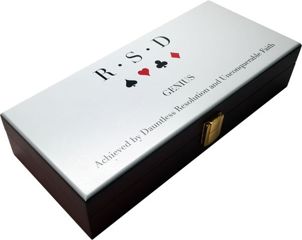 Custom Printed Mahogany Wood Poker Chip Case - 100 Chip Capacity ...