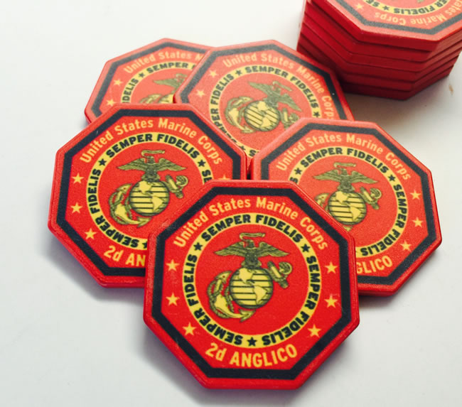 Octagon Shaped Custom Ceramic Poker Chips – Poker Chip Lounge