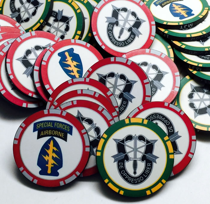Custom Ceramic Military Challenge Coins Poker Chips – Poker Chip Lounge